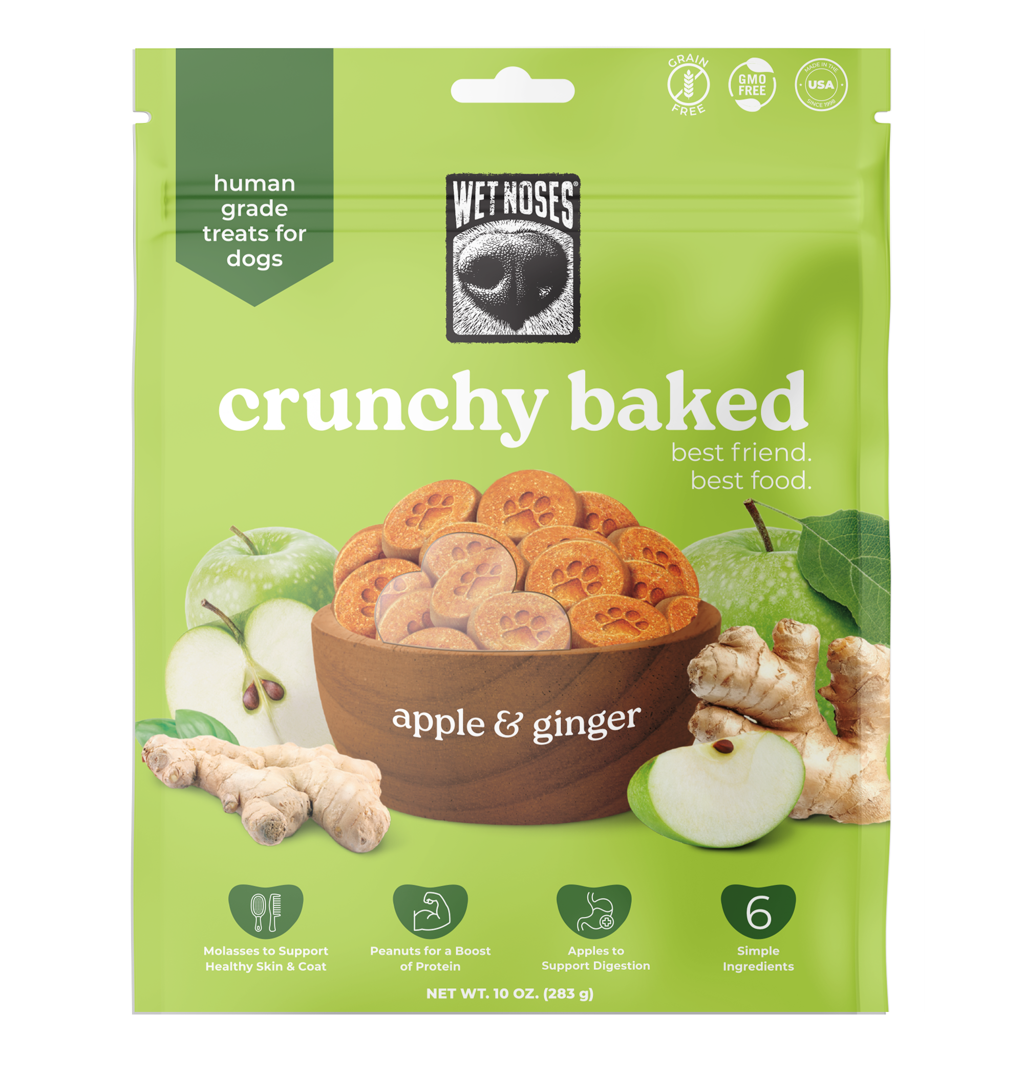 Apple Ginger Crunchy Baked Treats 10oz – Wet Noses